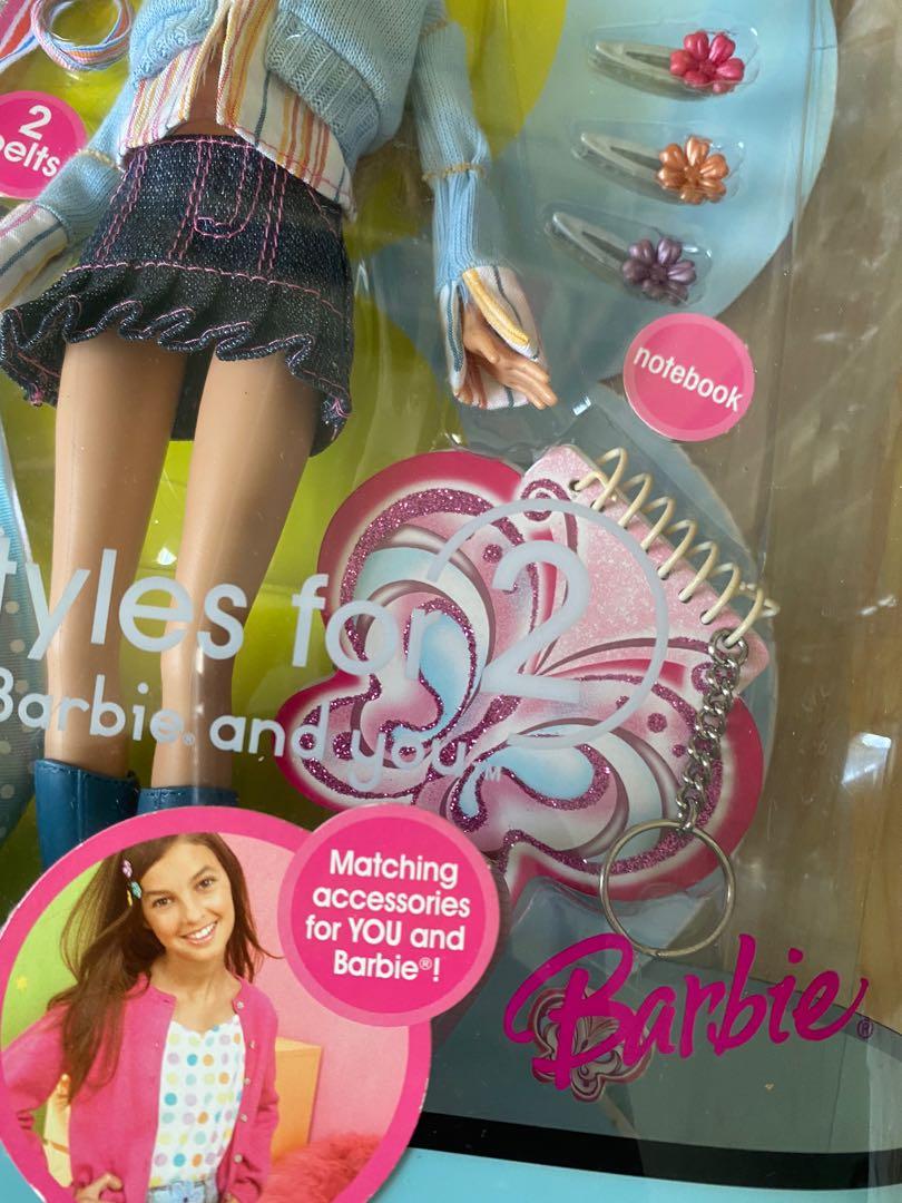 Barbie Fashion Fever Doll- with barrettes, notebook and belt, Hobbies ...