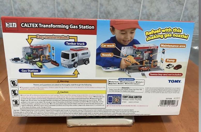Caltex Transforming Gas Station, Hobbies & Toys, Toys & Games on Carousell