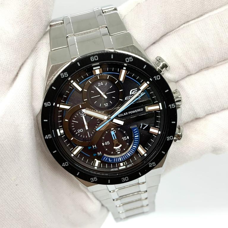 CASIO EQS-920DB SILVER EDIFICE SOLAR-POWERED CHRONOGRAPH FULL SET ...