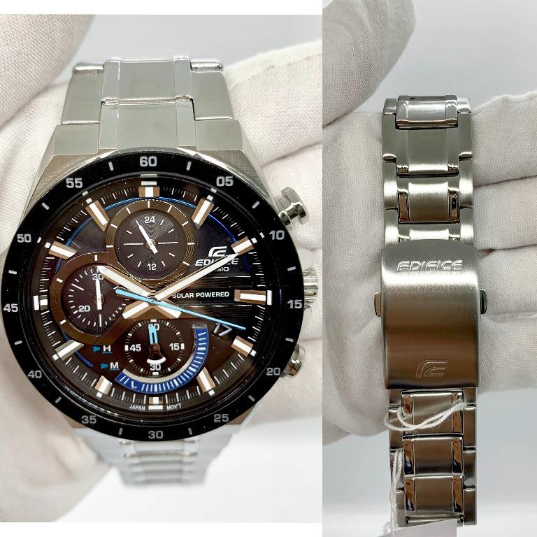 CASIO EQS-920DB SILVER EDIFICE SOLAR-POWERED CHRONOGRAPH FULL SET ...