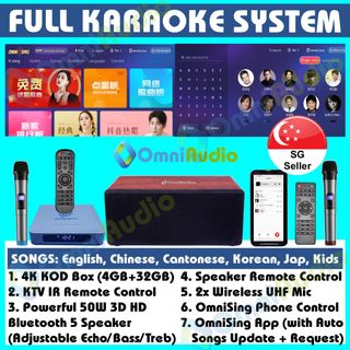 [INANDON 5-IN-1 KARAOKE W/ 400,000+ ORIGINAL SONGS] FULL KARAOKE SYSTEM ...