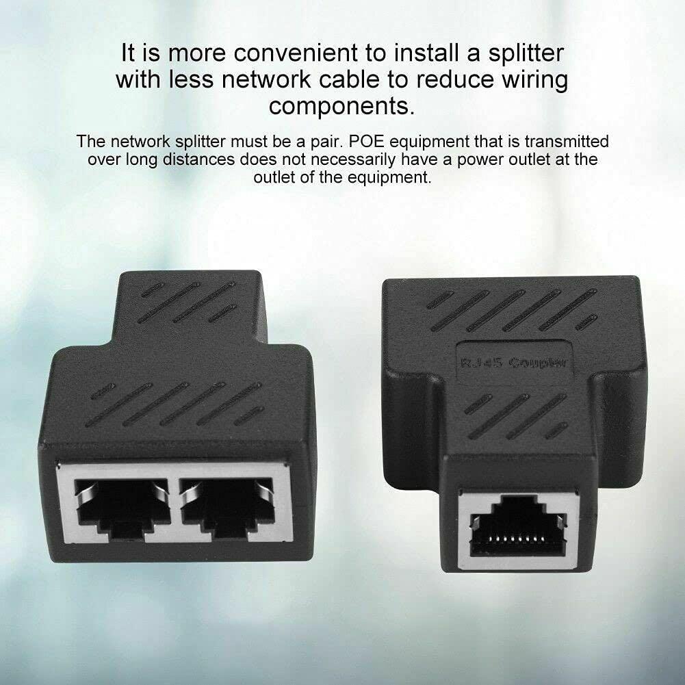 Covvy RJ45 Splitter Connector Female to Female Network Adapter 1 to 2 ...