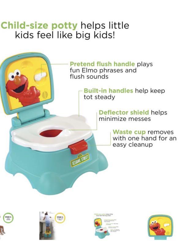 Elmo potty toilet (from USA), Babies & Kids, Bathing & Changing, Toilet ...