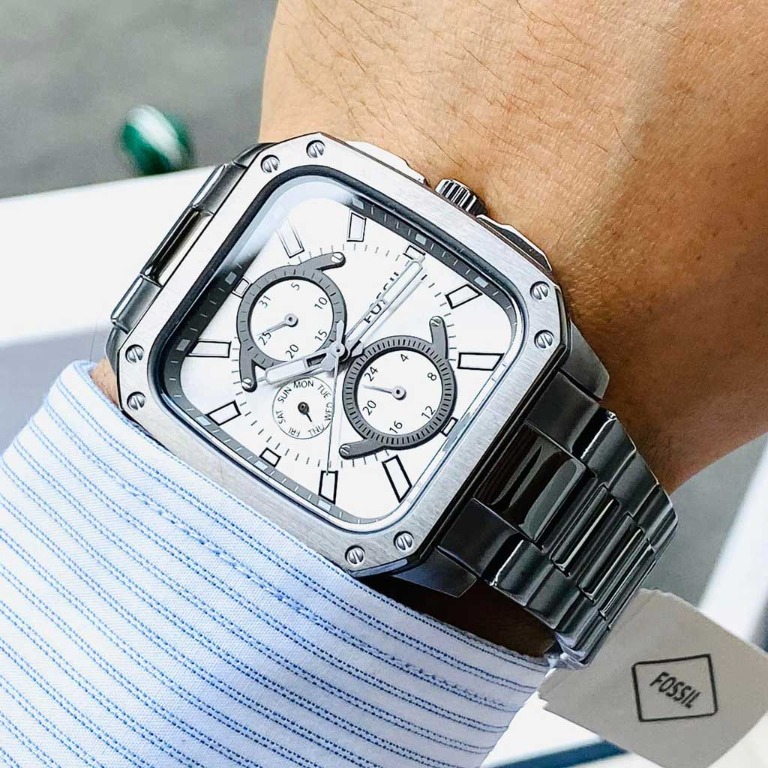 Fossil BQ2657 Multifunction Gunmetal Stainless Steel Silver Dial Analog ...