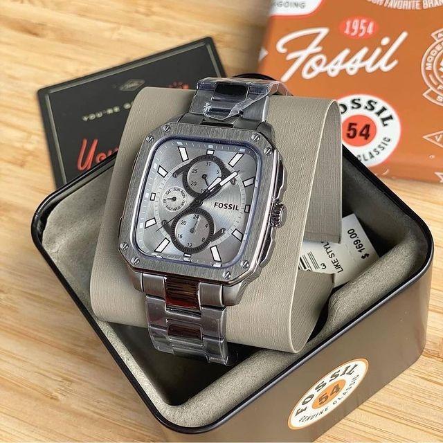 Fossil BQ2657 Multifunction Gunmetal Stainless Steel Silver Dial Analog ...