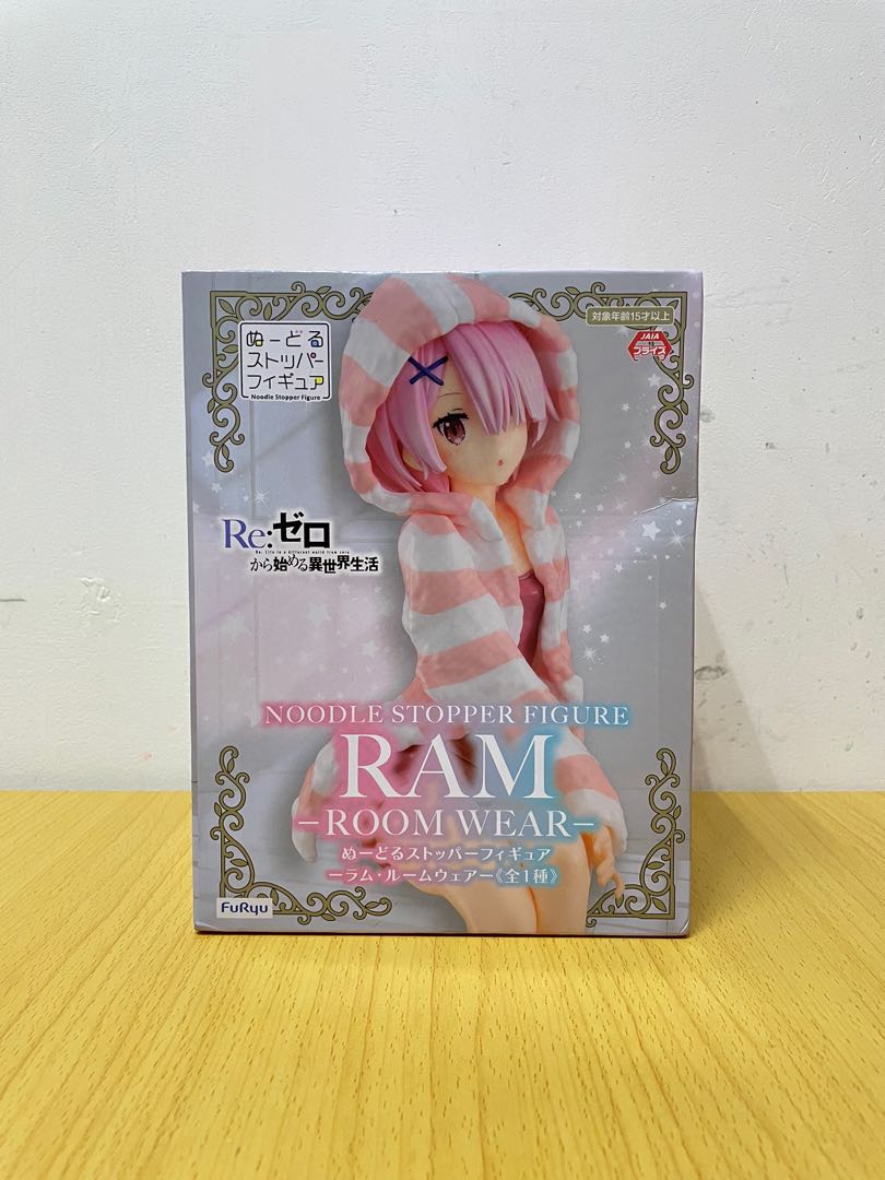 FuRyu 從異世界 Re0 拉姆Ram Figure Room Wear Noodle Stopper 壓杯模型 日版 (16cm W x ...