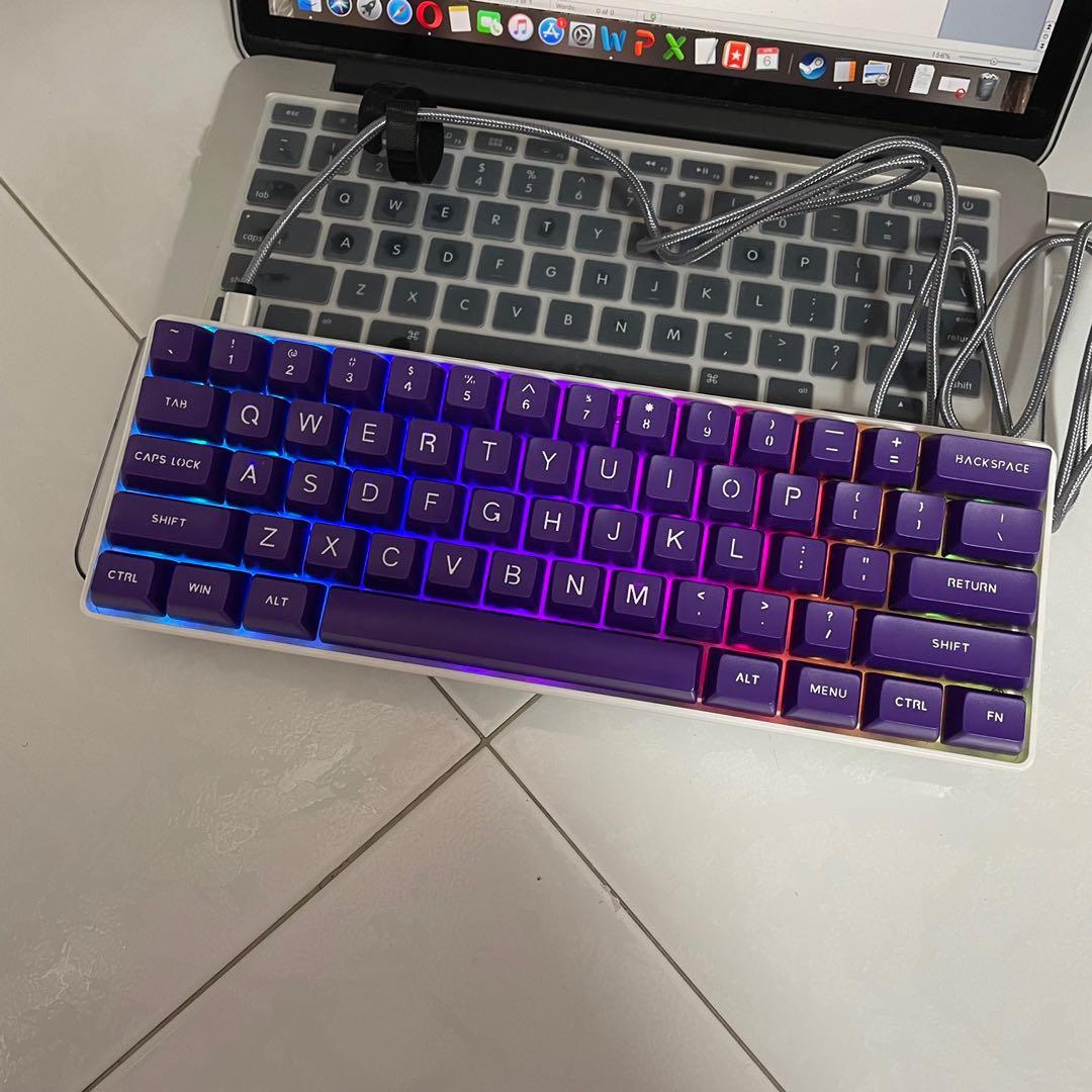 (Reserved) [Gateron Optical Black] GK61 Keyboard (60%) with extra set ...