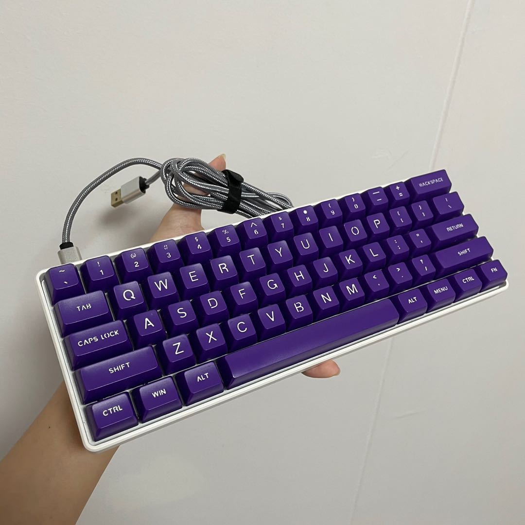(Reserved) [Gateron Optical Black] GK61 Keyboard (60%) with extra set ...