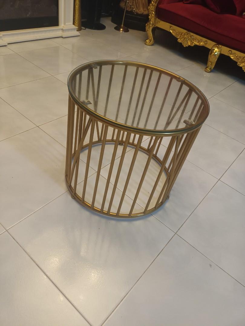 Gold 50cm coffee table, Furniture & Home Living, Furniture, Tables ...
