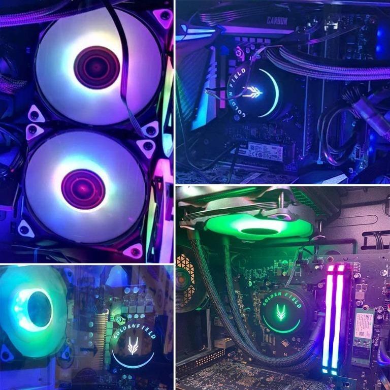 GOLDEN FIELD SF240 RGB All-in-One Liquid CPU Cooler With 240mm Radiator ...