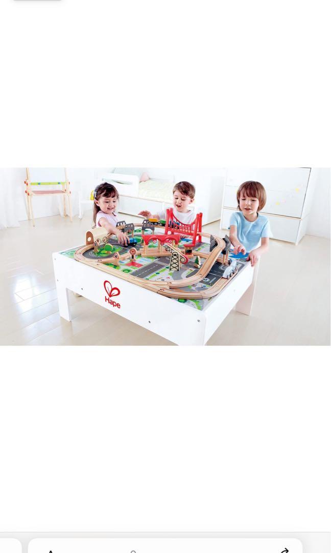 Hape Railway Play and Stow Storage Table for Train and Car sets ...