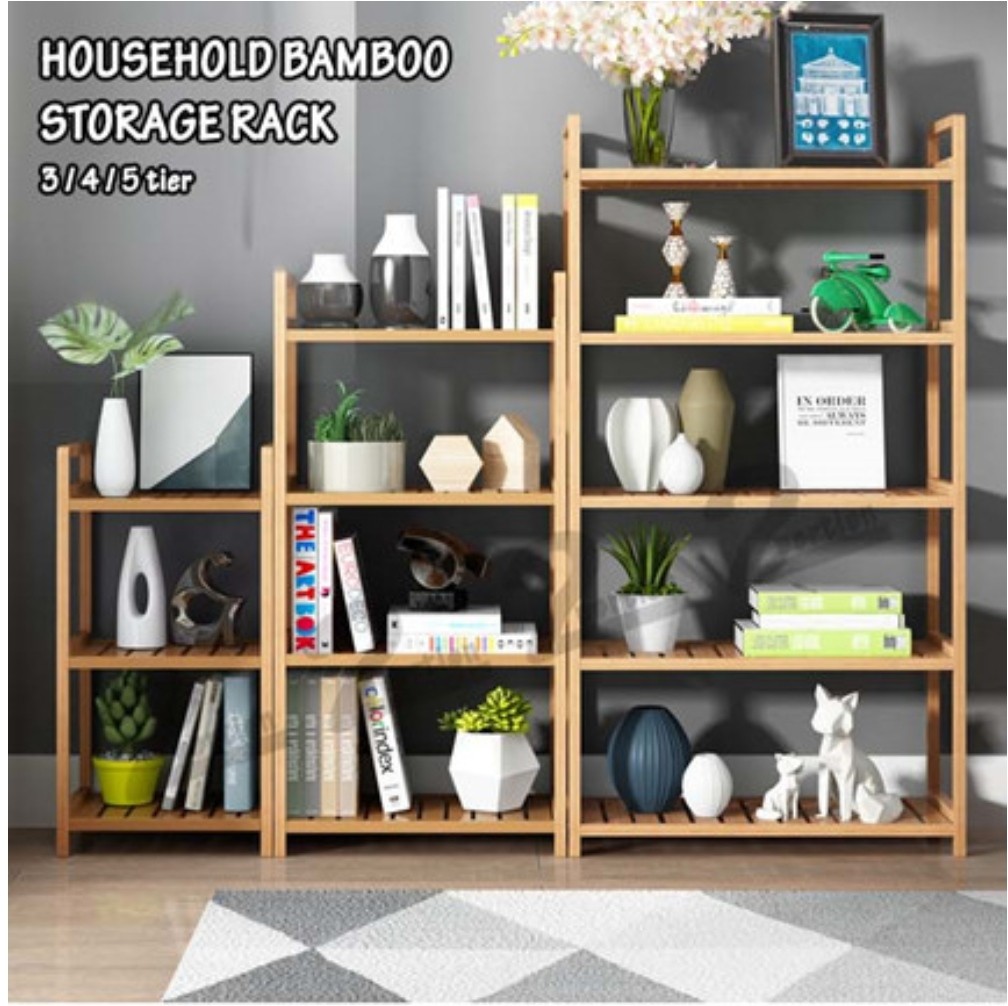 Household Bamboo Storage Rack / 3 / 4 / 5 tier Avail, Furniture & Home ...