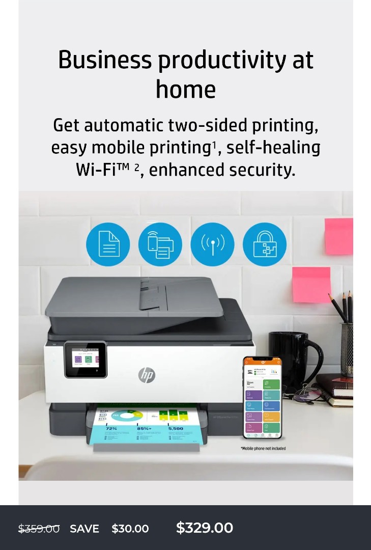 HP OfficeJet Pro 9010e All-in-One Printer, Computers & Tech, Printers ...