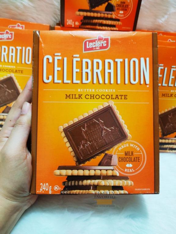 Leclerc Celebration Milk Chocolate Top Butter Cookies 240g, Food ...