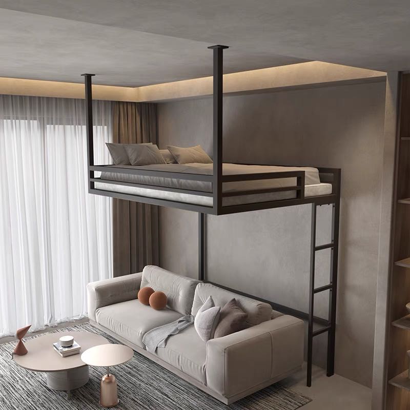 Steel Legless Ceiling Mounted Loft Bed System, Furniture & Home Living ...