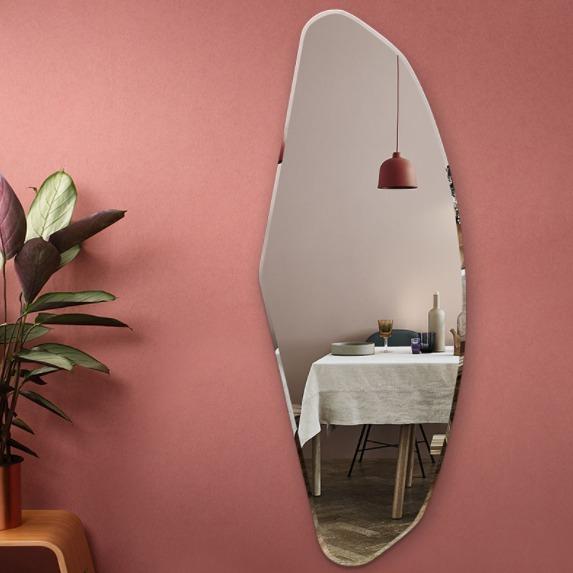 M018 Minimalist Mirror, Shell shape frameless Mirror, Furniture & Home ...