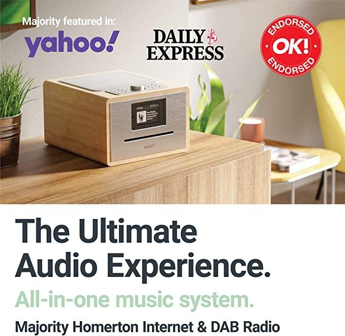 MAJORITY Homerton Internet Radio, DAB Radio & CD Player Music System ...