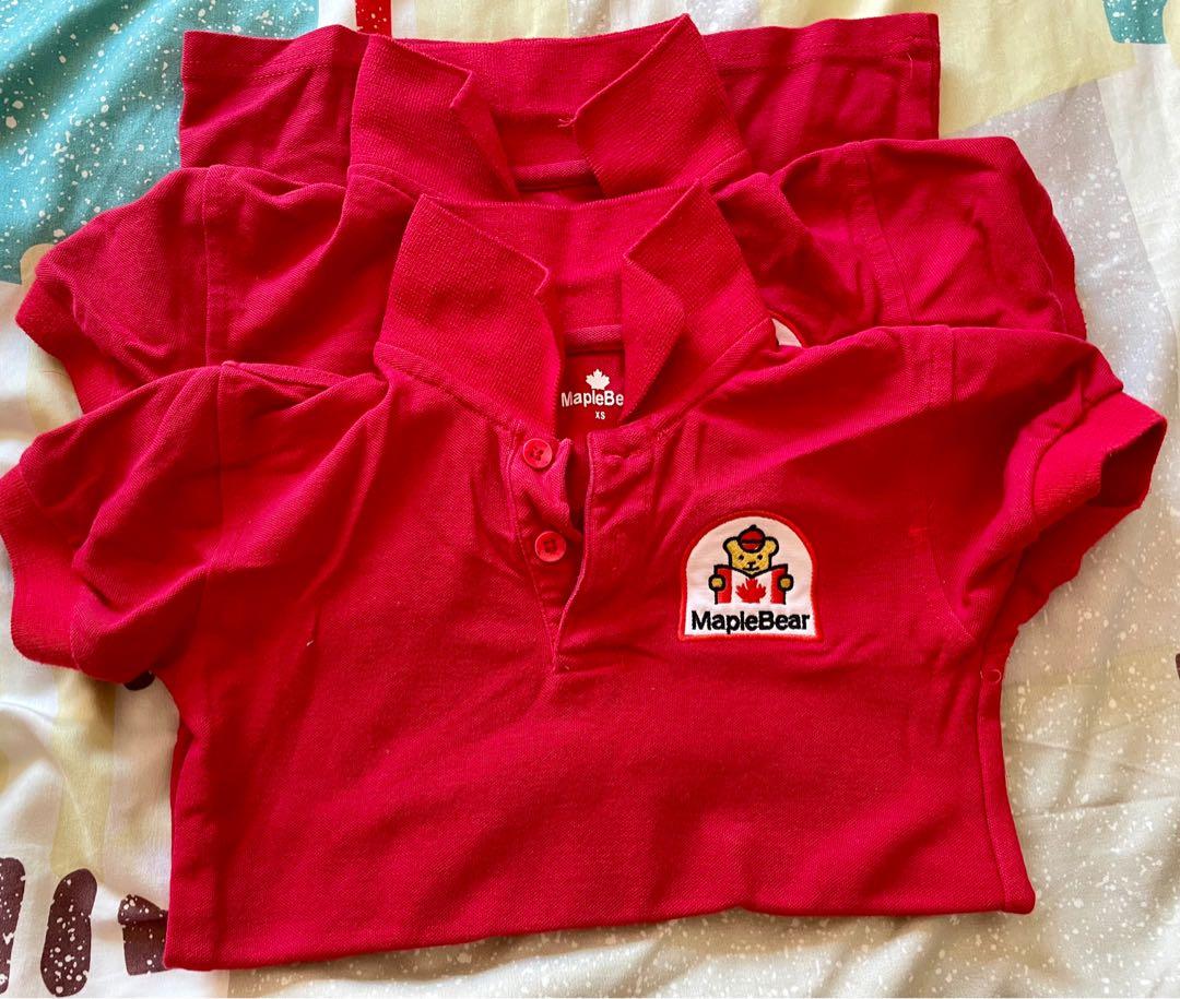 MapleBear school uniform (tshirt)-xs, Babies & Kids, Babies & Kids ...