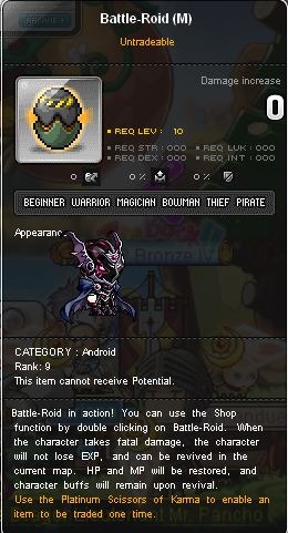 MapleSEA Battleroid (M) & Mesos - Aquila, Video Gaming, Gaming ...