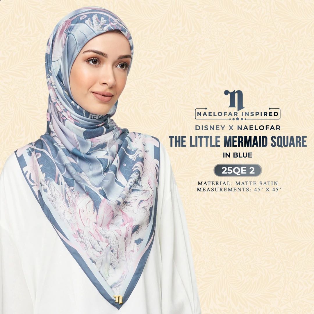 Mermaid Square Naelofar, Women's Fashion, Muslimah Fashion, Hijabs on ...