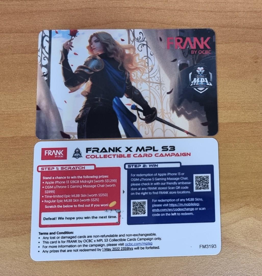 Mobile Legend MPL S3 Collectible cards from OCBC Frank, Everything Else ...