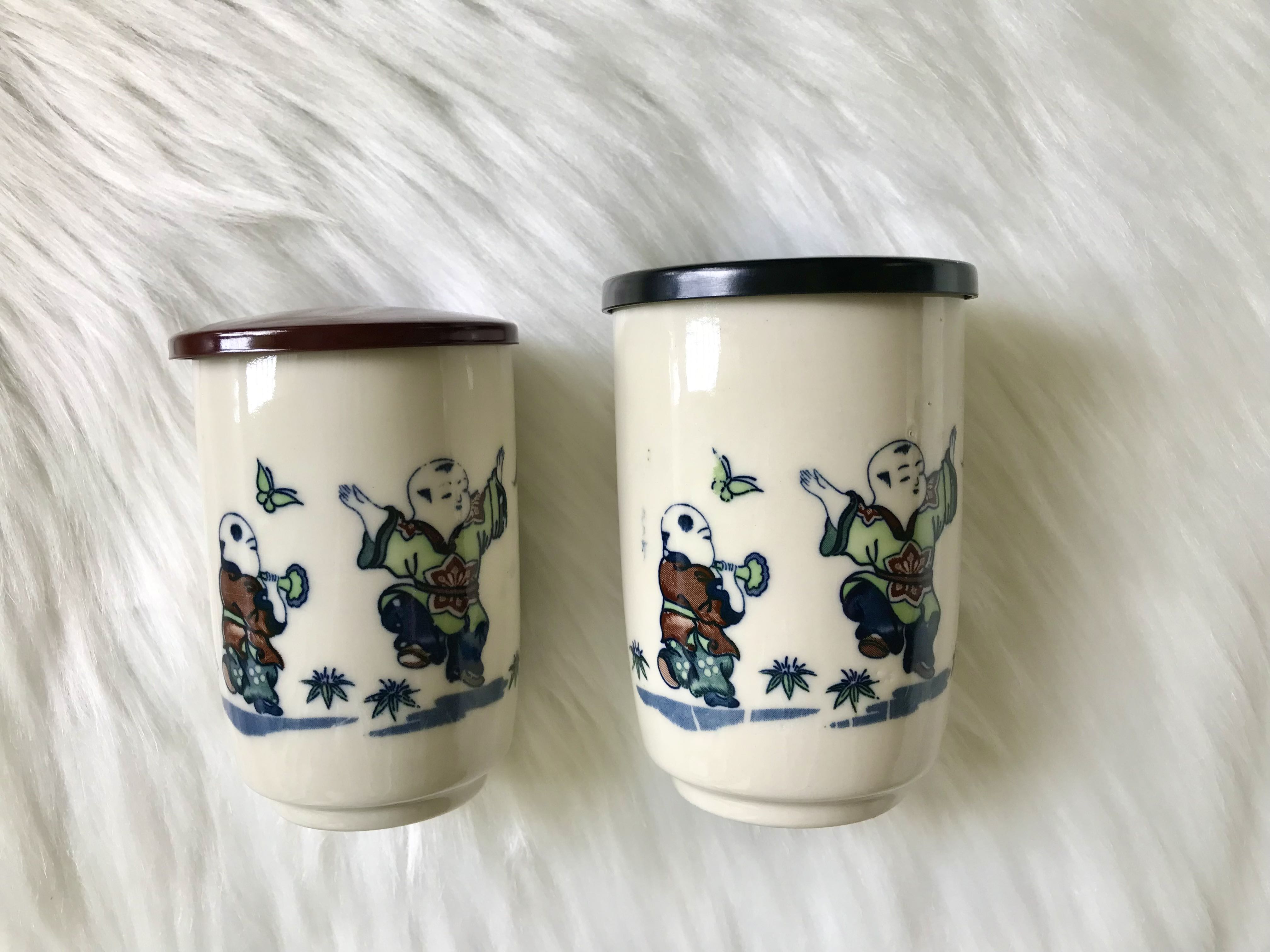 Mr and Ms Teacup Set w/ Cover, Furniture & Home Living, Kitchenware ...