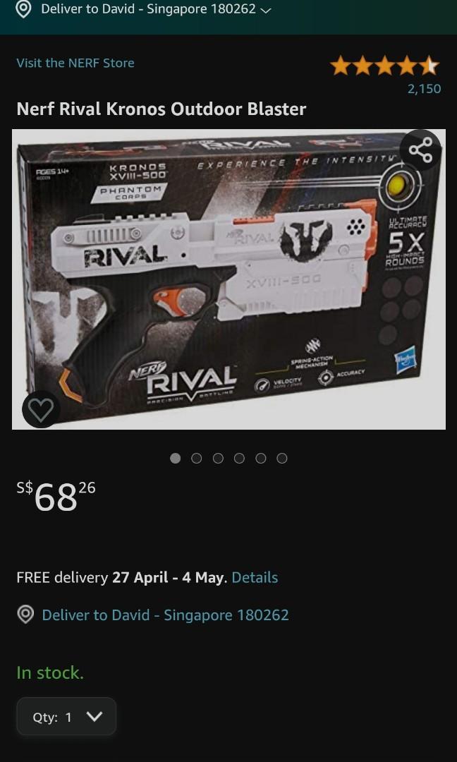 Nerf rival Kronos (new), Hobbies & Toys, Toys & Games on Carousell