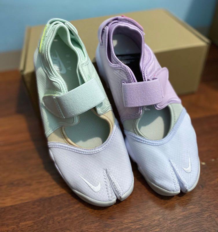 Nike Air Rift Green Purple Pastel, Fesyen Wanita, Sepatu di Carousell