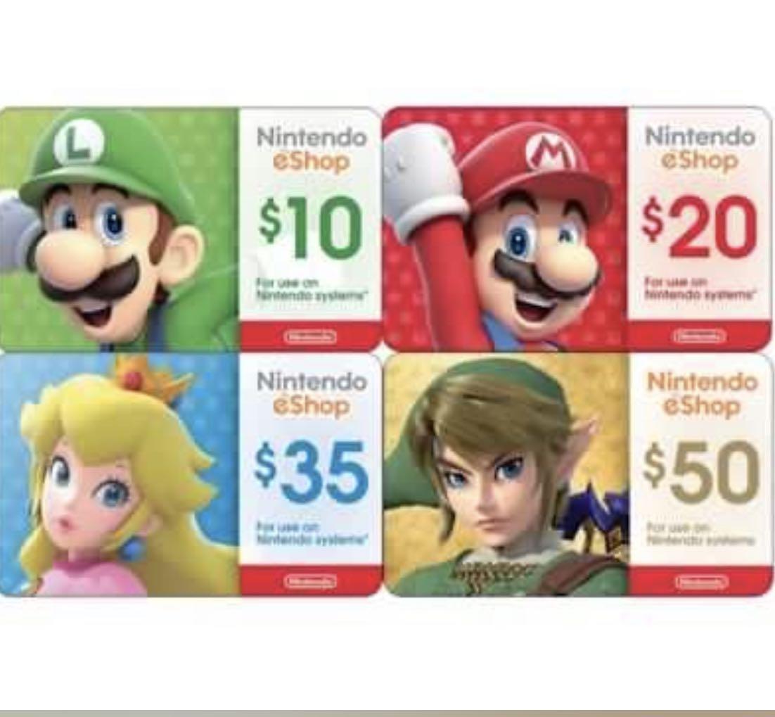 Nintendo Eshop Gift Cards (US) Nintendo Switch, Video Gaming, Gaming ...