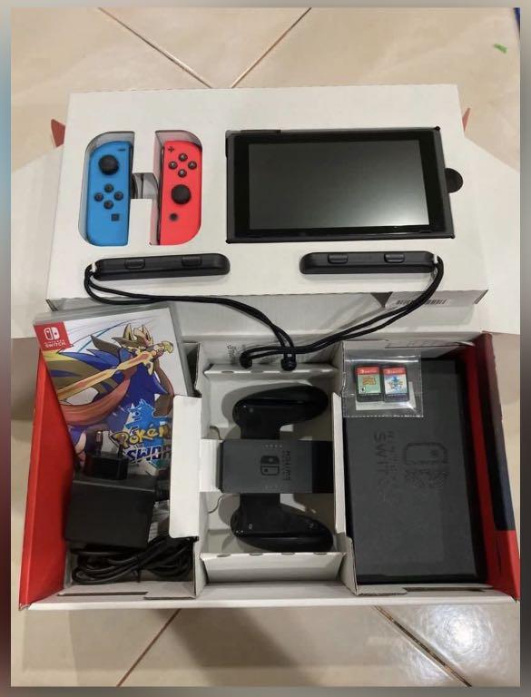 NINTENDO SWITCH FULL SET, Video Gaming, Video Game Consoles, Nintendo ...