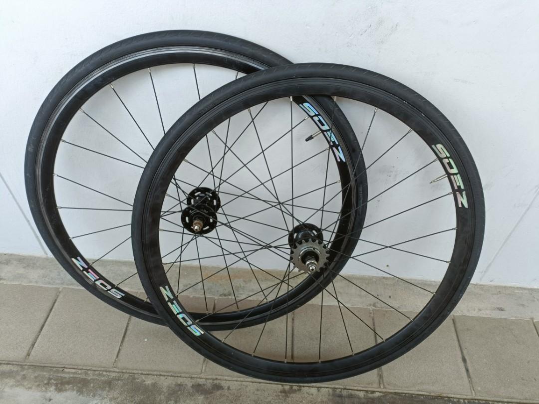 No axle problem 17t Soez laced chosen hubs wheelset cog sprocket btwin ...
