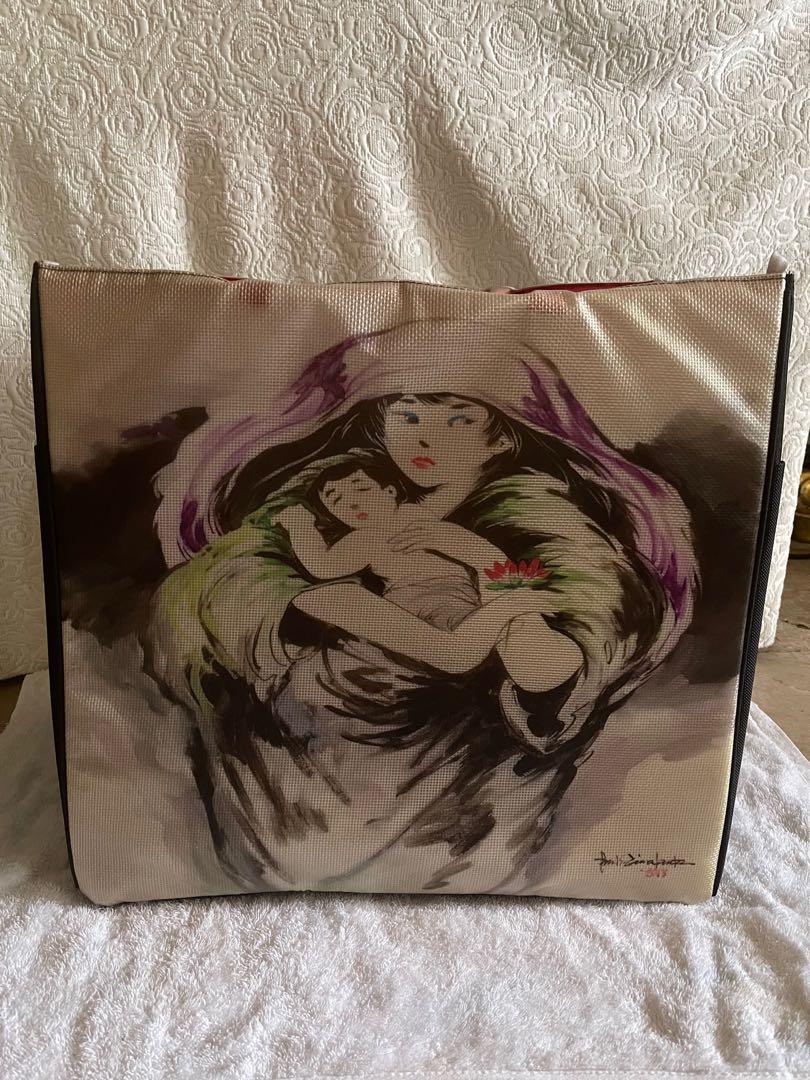 Paul Dimalanta Mother & Child Painting in Beach Bag, Women's Fashion ...