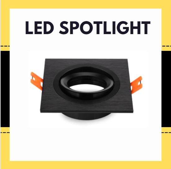 Recessed LED Spotlight Casing Black White downlight, Furniture & Home ...