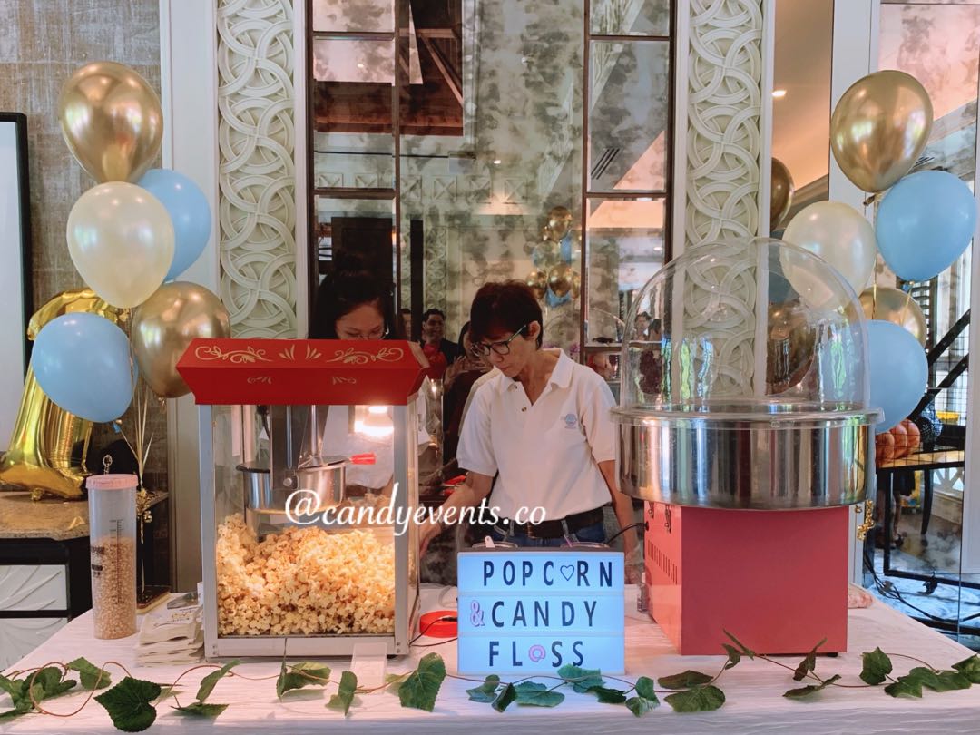 Free-flow popcorn and cotton candy machine live station | last minute ...