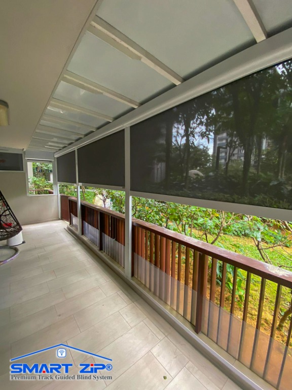 Smart Zip and Trellis Outdoor Roofing Shelter Walkway Cove, Furniture ...