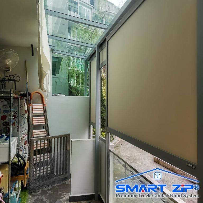 Smart Zip and Trellis Outdoor Roofing Shelter Walkway Cove, Furniture ...