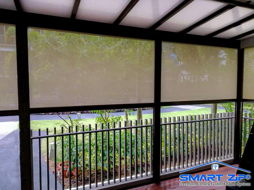 Smart Zip and Trellis Outdoor Roofing Shelter Walkway Cove, Furniture ...