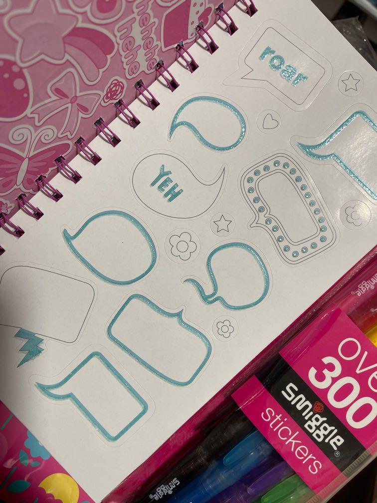 STICKERS - Smiggle Colour & Sketch Sticker Book (Customisable Stickers ...