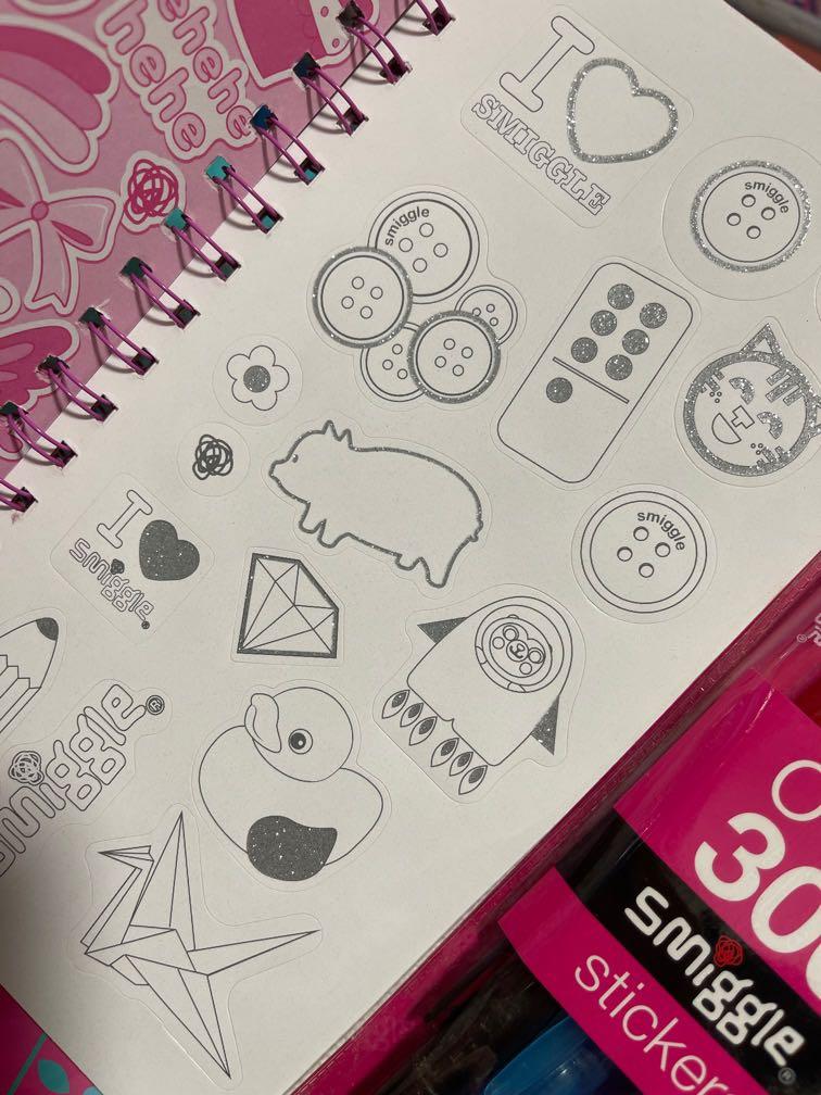 STICKERS - Smiggle Colour & Sketch Sticker Book (Customisable Stickers ...