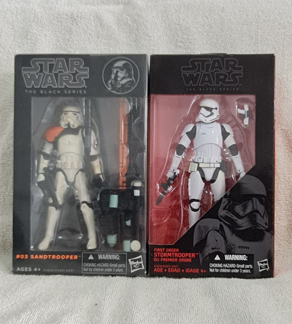 Star Wars, Black Series, Sandtrooper and First Order Stormtrooper ...
