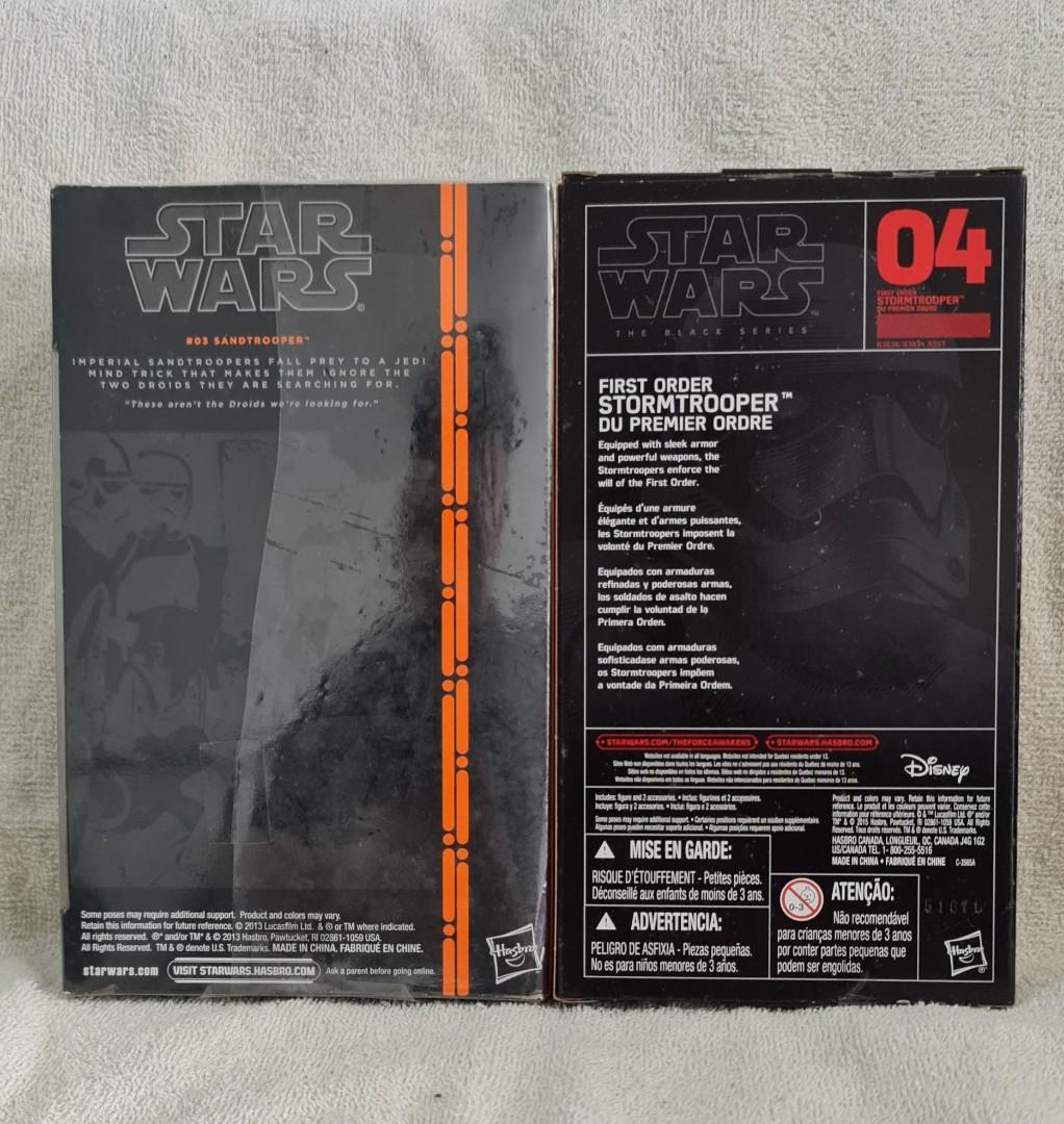 Star Wars, Black Series, Sandtrooper and First Order Stormtrooper ...
