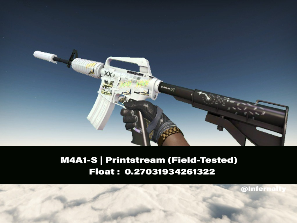 (STICKER WORTH $20) M4A1-S Printstream FT CSGO SKINS KNIVES, Video ...
