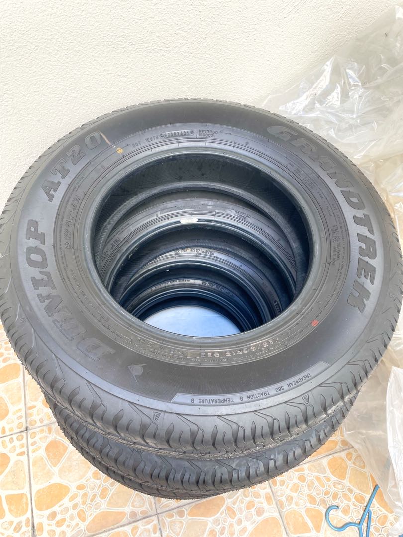 5pcs Suzuki Jimny Original Tires Dunlop AT20, Car Parts & Accessories ...