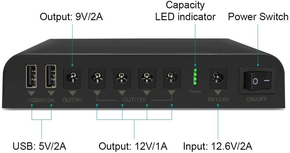 TalentCell Mini UPS Uninterrupted Power Supply 27000mAh 98Wh Lithium ...