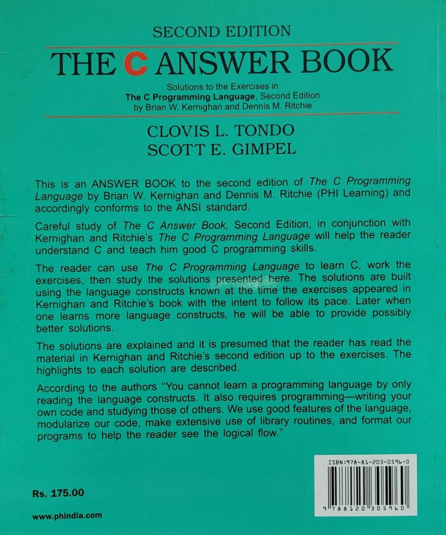 The C Programming Language by Dennis Ritchie, Hobbies & Toys, Books ...