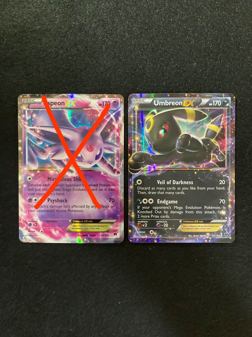 Vintage Ultra Rare - Umbreon Ex / Espeon Ex - XY Series - Pokemon tcg ...