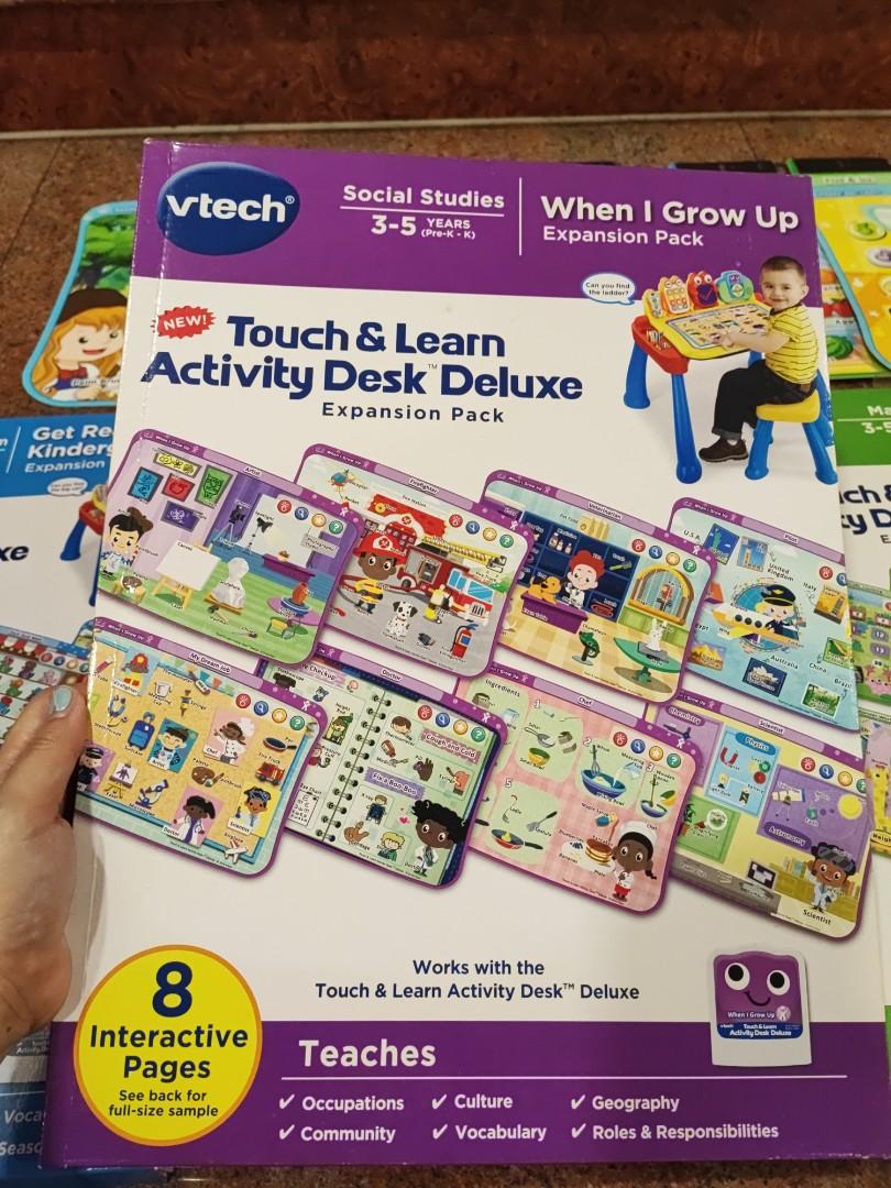 VTech activity desk deluxe with expansion packs, Hobbies & Toys, Toys ...