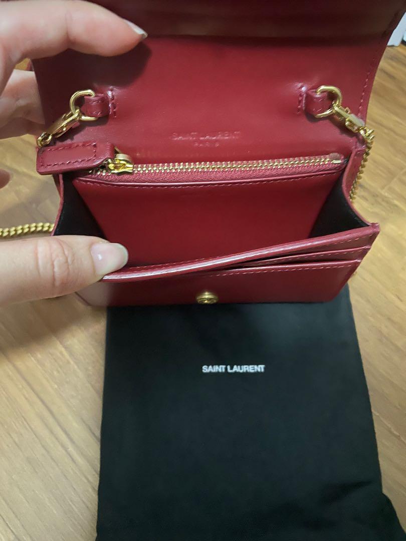 YSL Wallet on Chain, Women's Fashion, Bags & Wallets, Wallets & Card ...