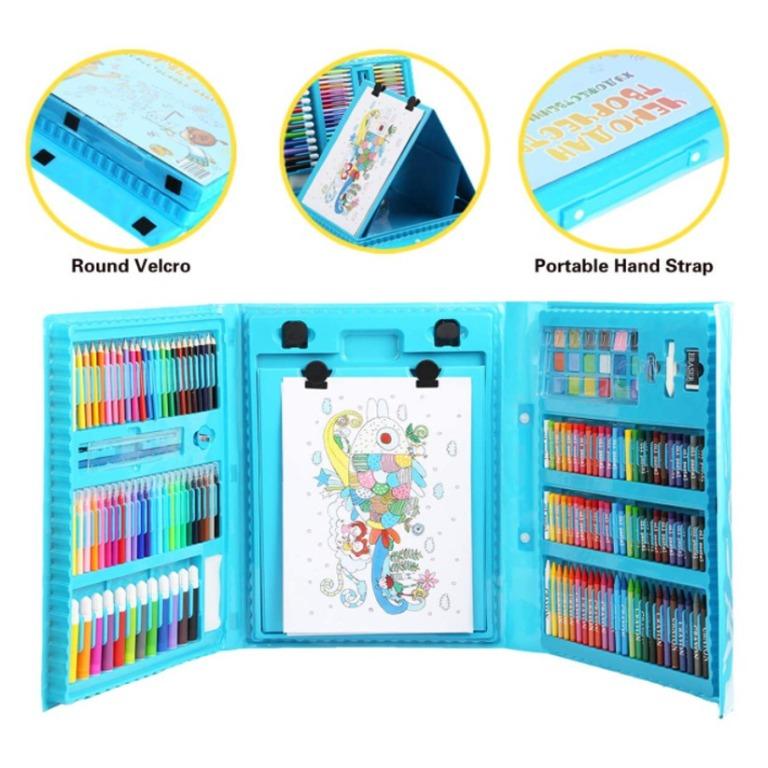 208 Pieces Art Set Kids Art Supplies Coloring Case Kit Painting ...