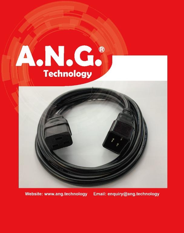 ANG C19 to C20 3C*1.5mm2 Power Cord, 電腦＆科技, 電腦周邊及配件, 電腦線、轉接線及轉換器 ...